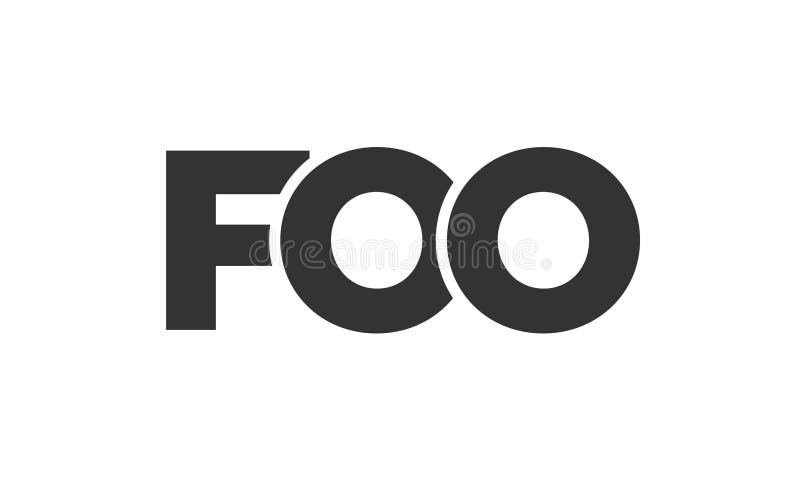 FOO Logo Design Template with Strong and Modern Bold Text. Initial ...