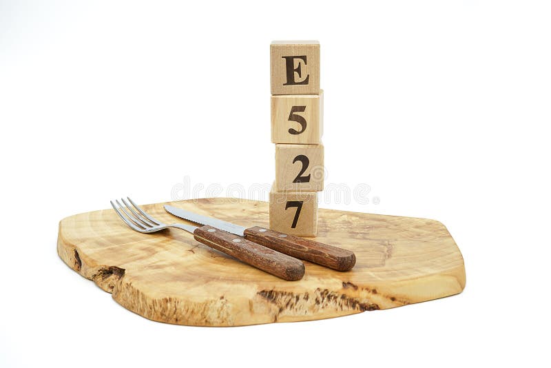 Food Additive E527 from Wooden Blocks. Stock Image - Image of chemical ...