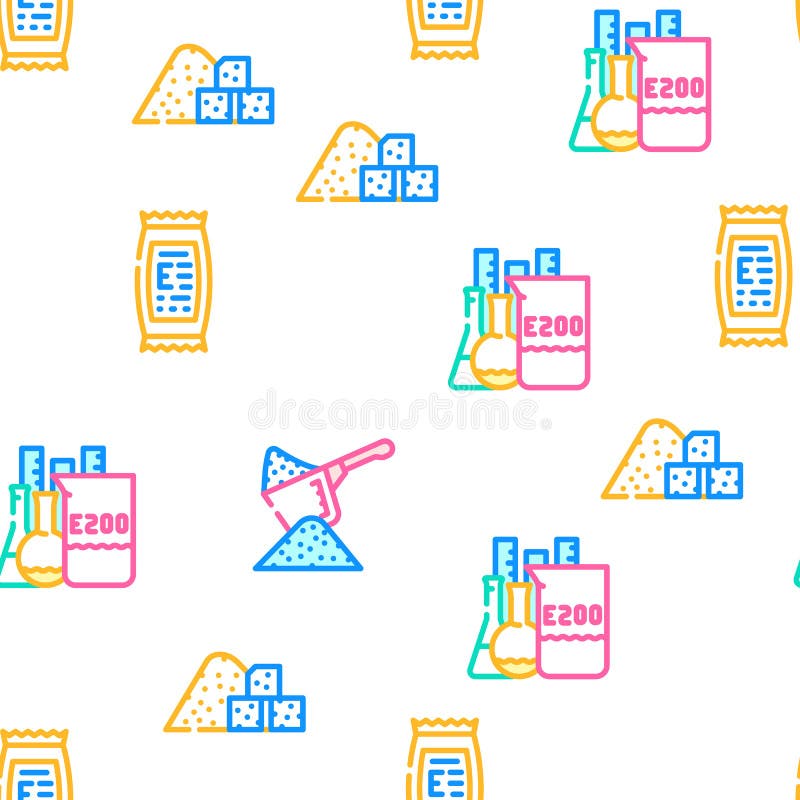 Food Additives Formula Vector Seamless Pattern Stock Vector ...