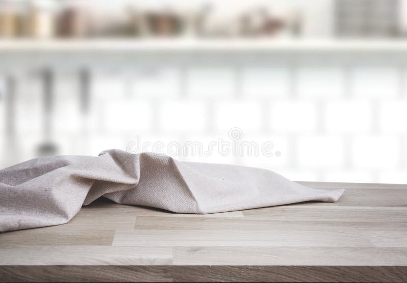 Food Advertisement Display. Kitchen Table Empty Space Background Stock ...