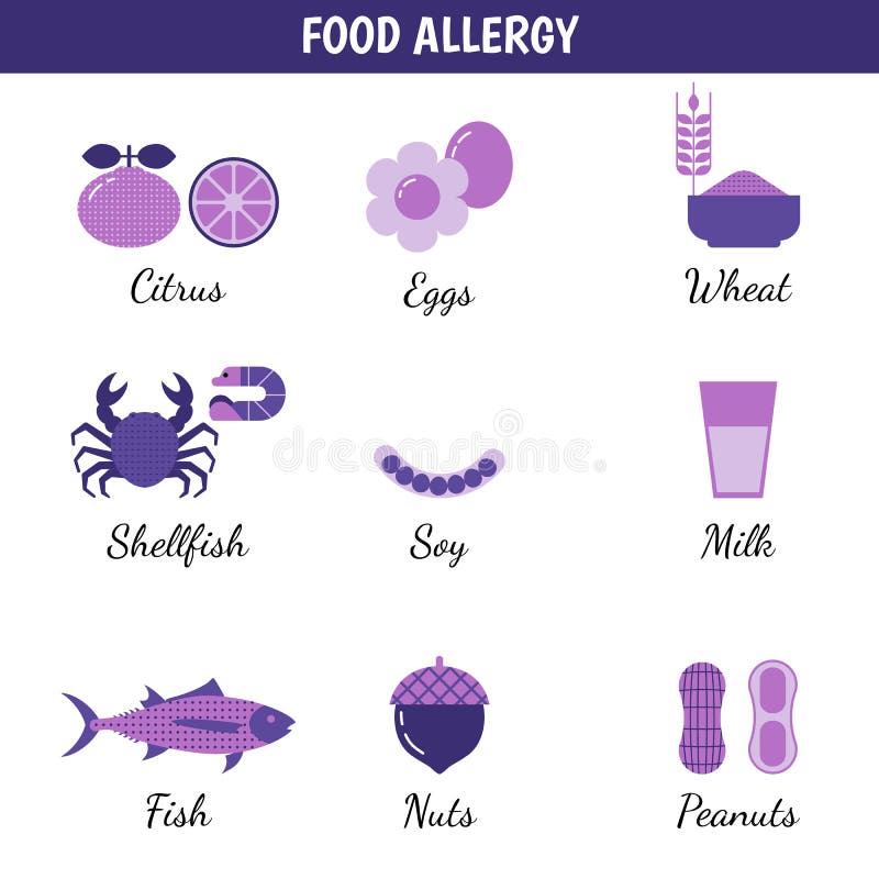 Allergy Concept Vector Illustration Stock Vector - Illustration of milk ...