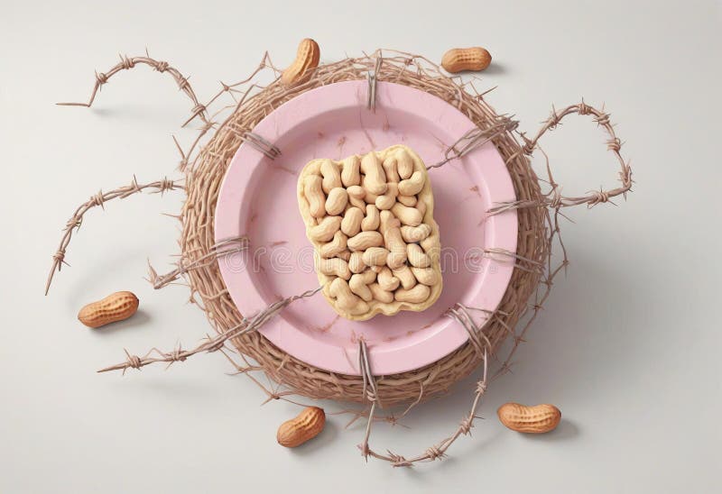 Food Allergy Prevention and Avoiding Nuts Stock Illustration ...