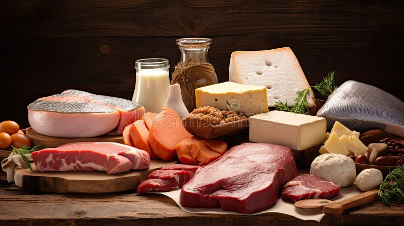 Food with Animal Protein Sources Stock Image - Image of kitchen ...