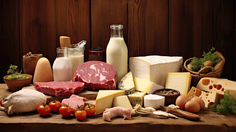 Food with Animal Protein Sources Stock Image - Image of merchandise ...