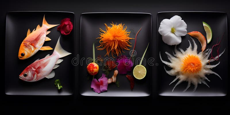 Food Art Gastronomy Culinary Aesthetics Three Created with Generative ...