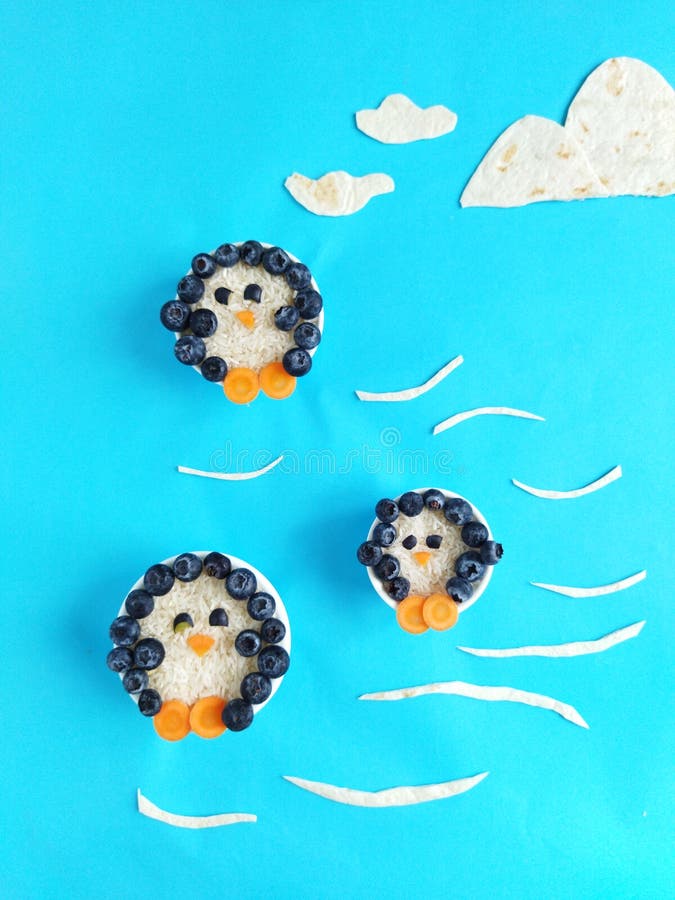 Food Art Like Penguin for Kids Stock Image - Image of food, penguin ...