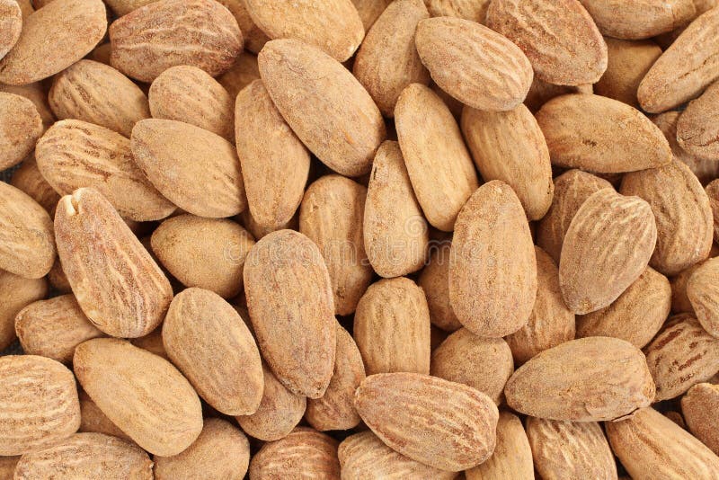 Food Background - Big Shelled Roasted Salted Almonds Situated ...