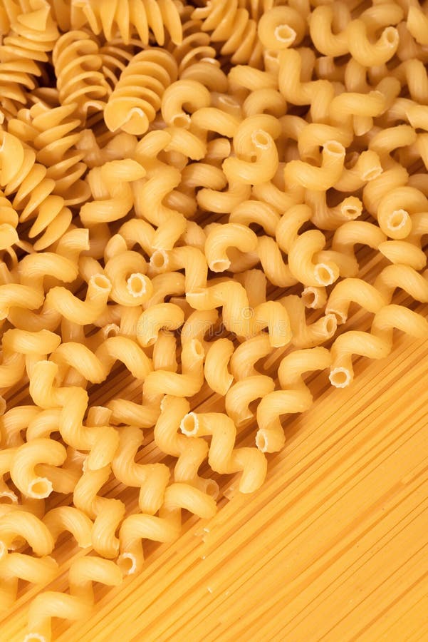 Food Background of Dry Pasta Close-up, Top View Stock Photo - Image of ...