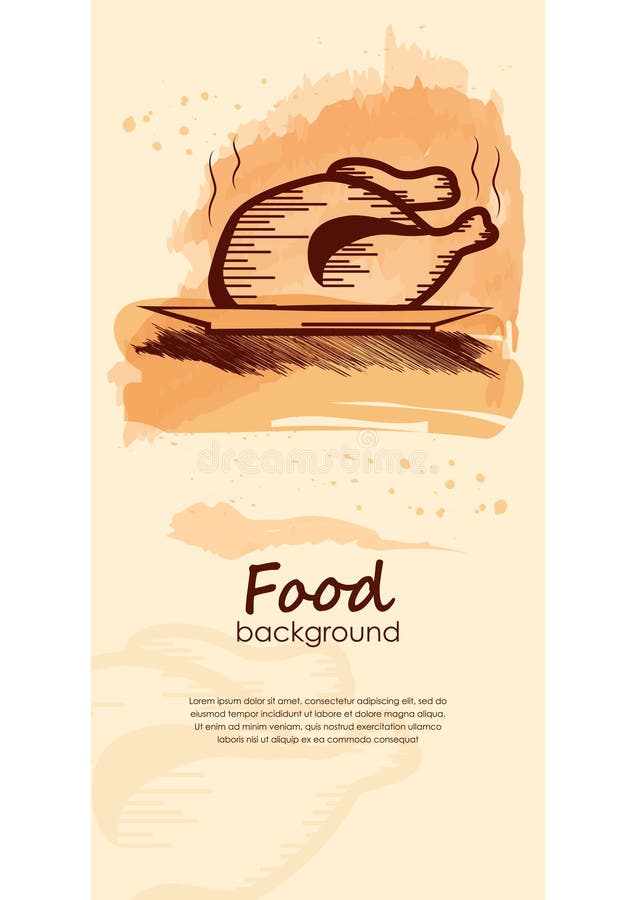 Food Background. Vector Illustration Decorative Background Design Stock ...