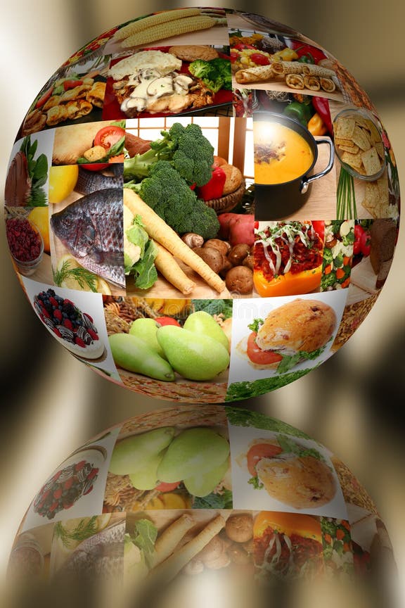 Food Ball over Abstract stock image. Image of reflection - 15165449