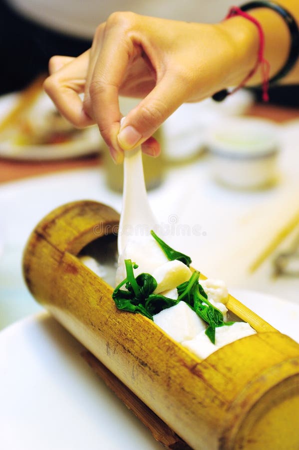 Food in bamboo stock image. Image of food, dinner, meat - 5889967