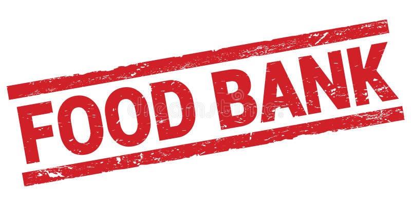 FOOD BANK Text on Red Rectangle Stamp Sign Stock Illustration ...
