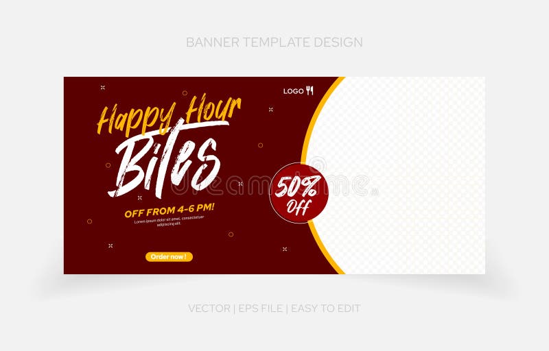 Food Banner Template Design Restaurant and More Stock Vector ...