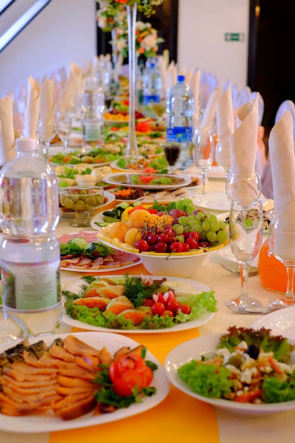 Food at banquet stock image. Image of luxury, dinner - 76854751