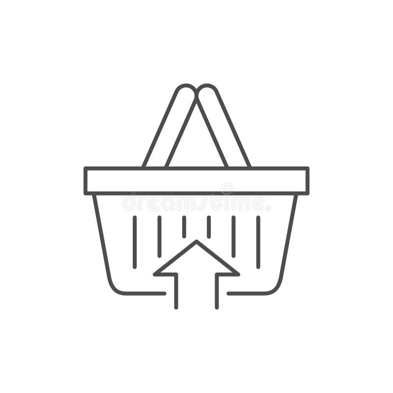 Food Basket Cost Increase Icon Stock Vector - Illustration of arrow ...