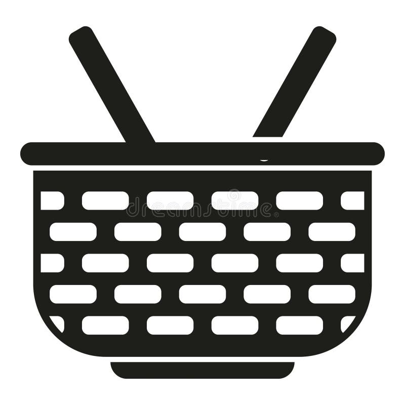 Food Basket Icon Simple Vector. Empty Bag Stock Illustration ...