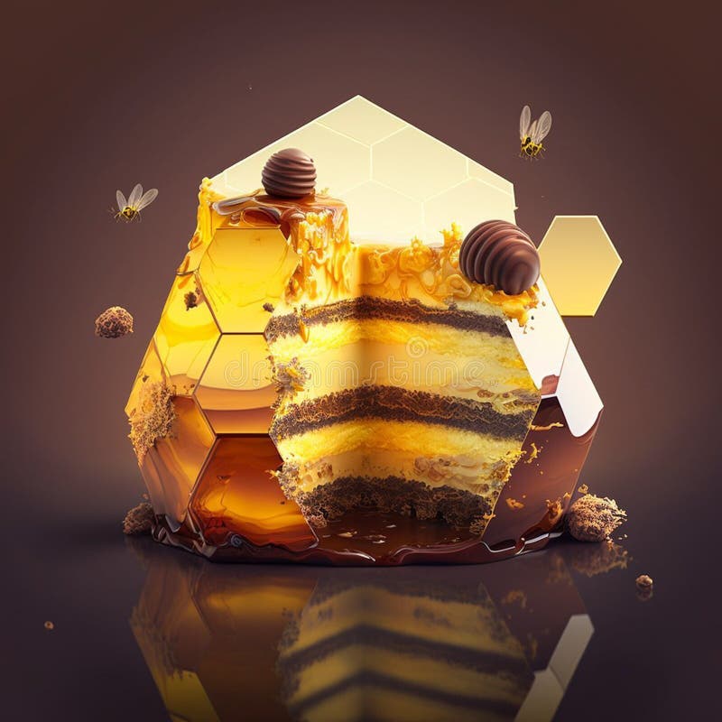 Food with bee stock illustration. Illustration of carving - 271317803