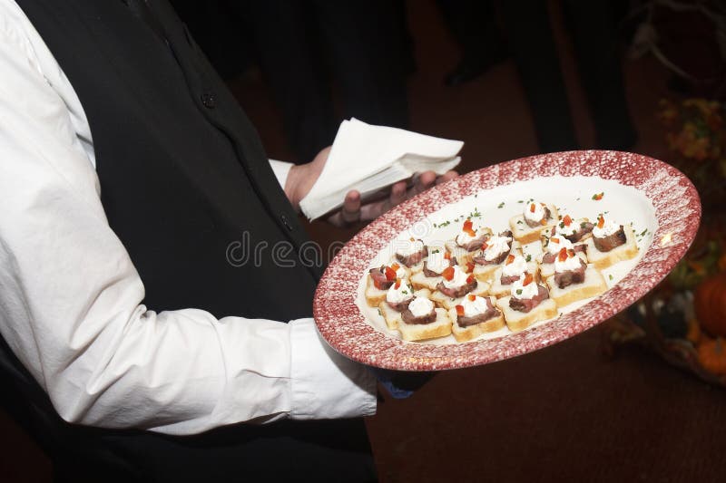 Wedding Appetizers Being Served Stock Image - Image of party, catering ...