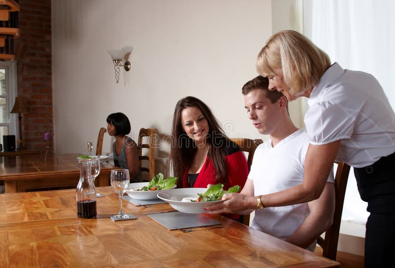 Food Being Served in a Restaurant Stock Photo - Image of african, salad ...