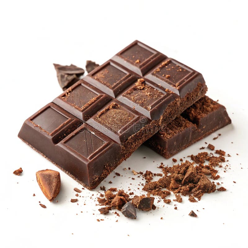 Food Beverage Chocolate Isolated on White Background Stock Illustration ...