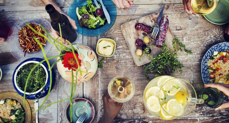 Food Beverage Party Meal Drink Concept Stock Image - Image of kitchen ...