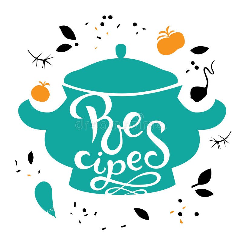 Lettering Recipe Sign, Hand-drawn Vector Graphics Products Stock Vector ...