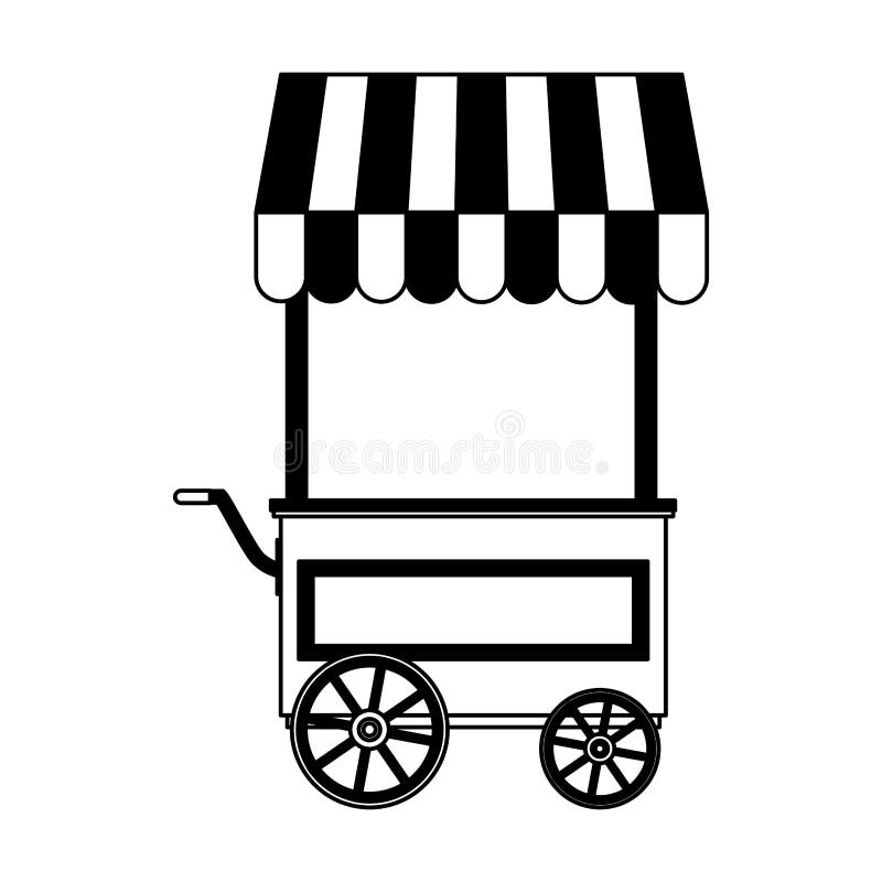 Food booth and shops stock vector. Illustration of food - 125528227