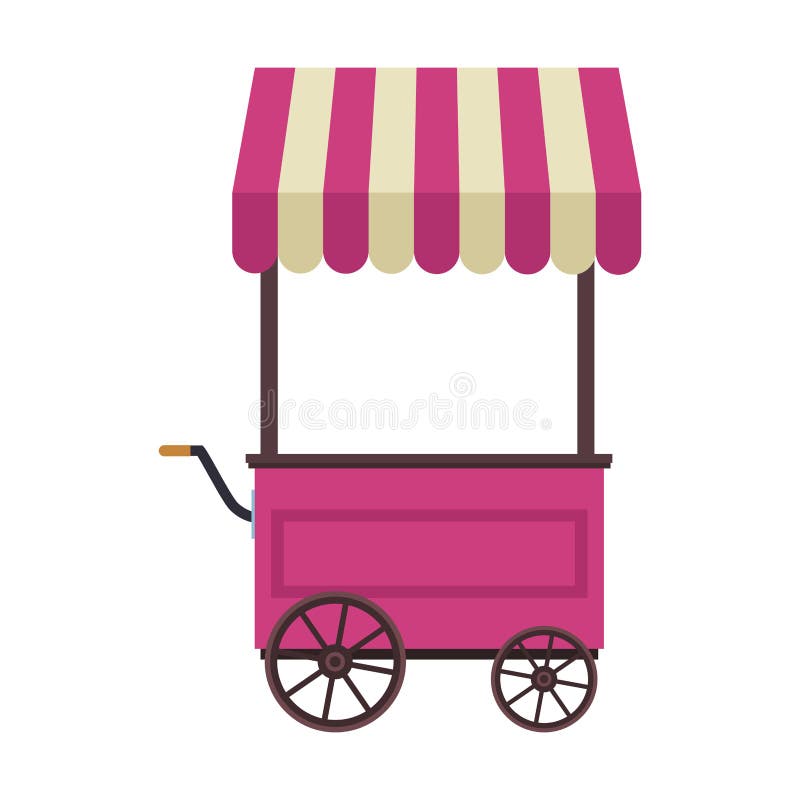 Food booth cart stock vector. Illustration of business - 143459782