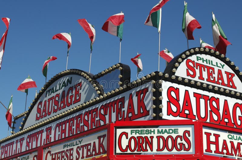 Food Booth at a County Fair Stock Image - Image of marquee, fair: 6698657