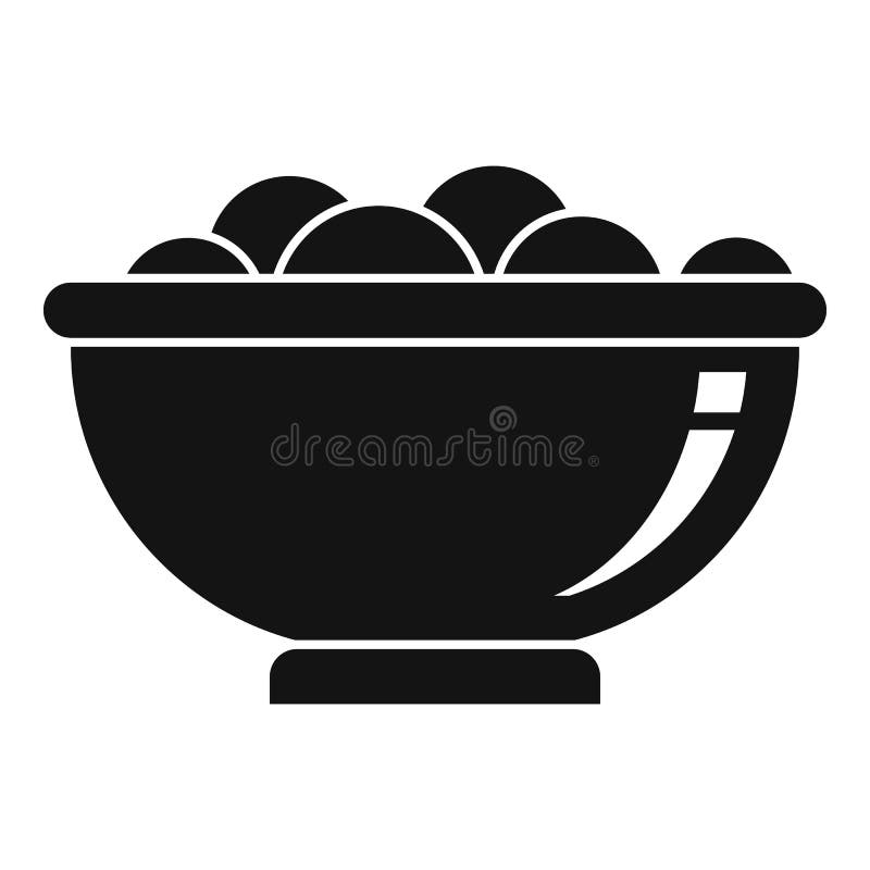 Food Bowl Icon, Simple Style Stock Vector - Illustration of isolated ...