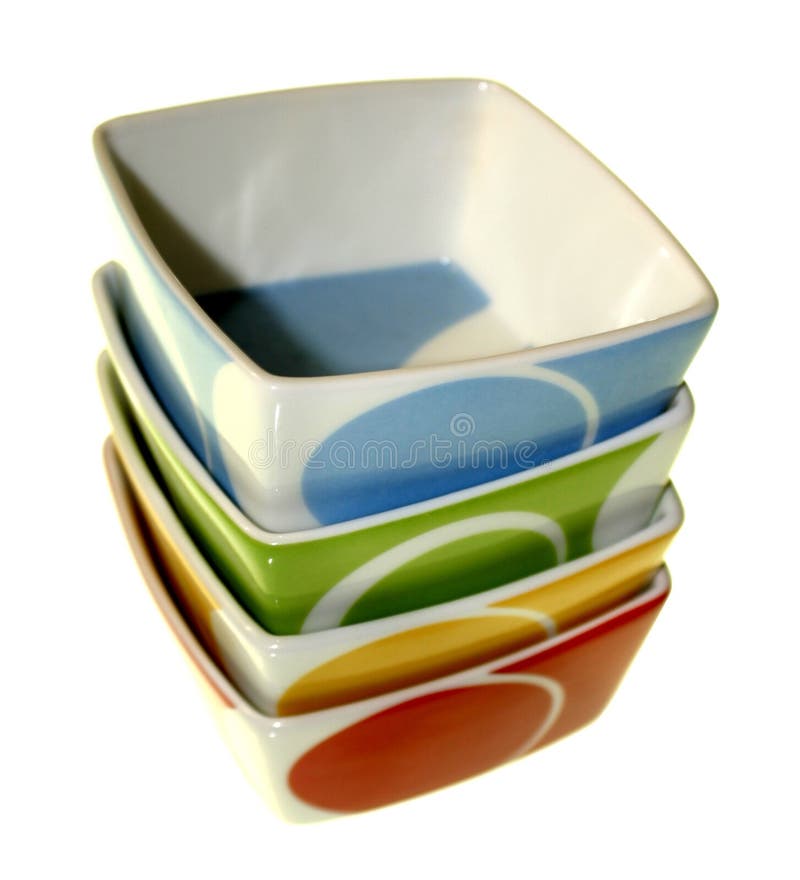 Colorful Asian Ceramic Bowls Stock Image - Image of green, colorful ...