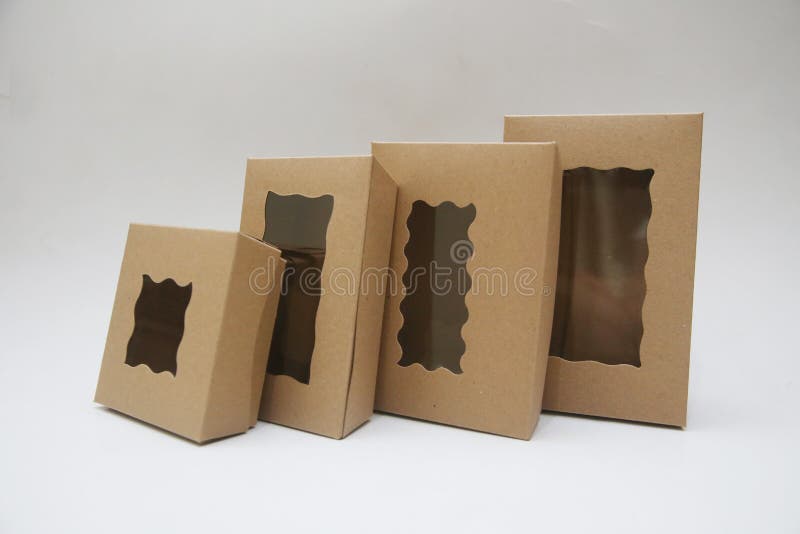 Food Boxes of Various Sizes from Cardboard Stock Photo - Image of ...