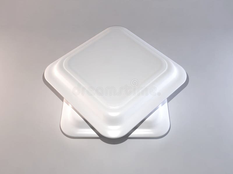 Styrofoam Food Box Packaging 3D Mockup Scene Stock Illustration ...