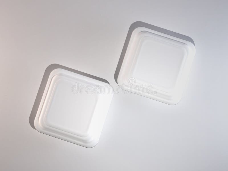 Styrofoam Food Box Packaging 3D Mockup Scene Stock Illustration ...