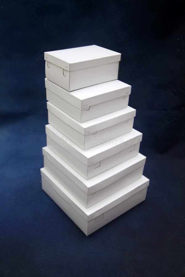 Food Boxes of Various Sizes from Cardboard Stock Image - Image of ...