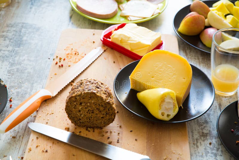 Food for Breakfast on the Table Stock Image - Image of eating ...