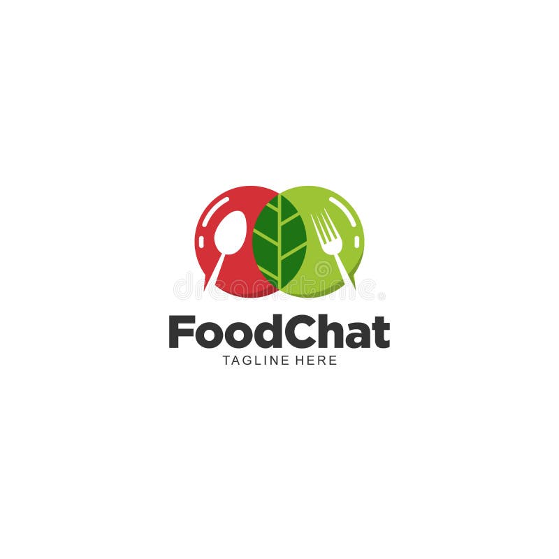 Food Chat Logo Design Template. Food Talk Logo Stock Vector ...