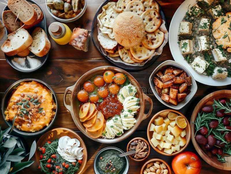 Food Buffet Brunch Catering Dining Eating Party Sharing Stock ...