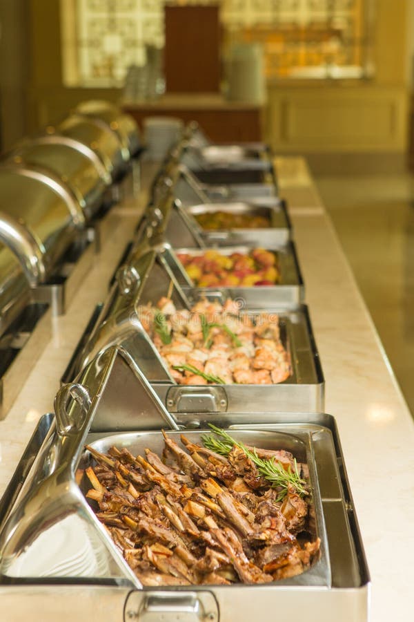Food buffet in restaurant stock photo. Image of meat - 44867396