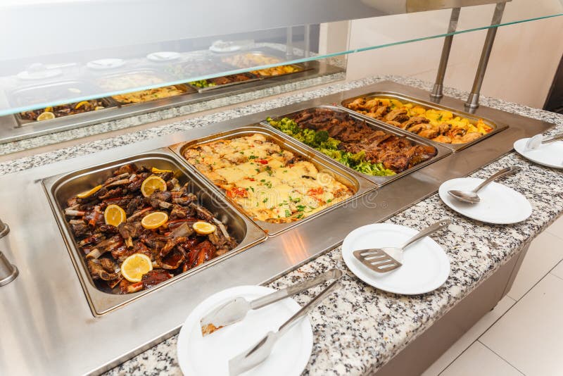 Food Buffet Self Service Lunch or Dinner Stock Image - Image of fresh ...
