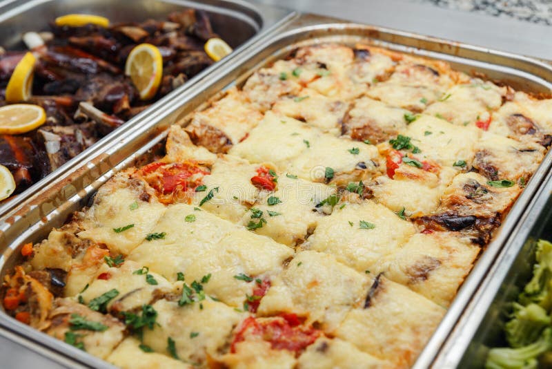 Food Buffet Self Service Lunch or Dinner Stock Photo - Image of dining ...