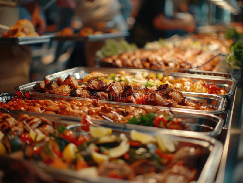 Food Buffet Tablescape stock image. Image of kitchen - 376060973