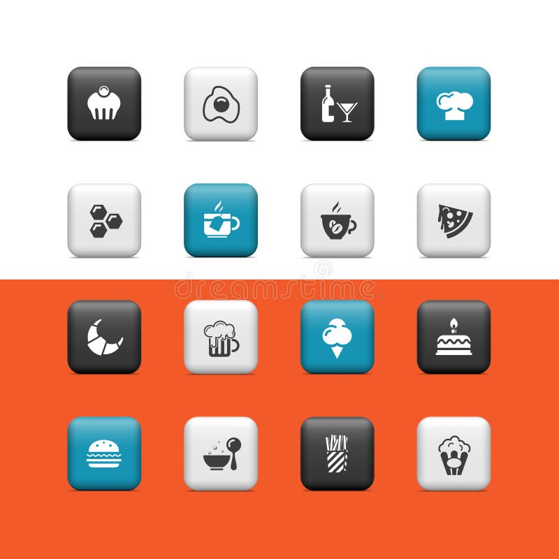 Restaurant buttons stock vector. Illustration of dish - 24188439