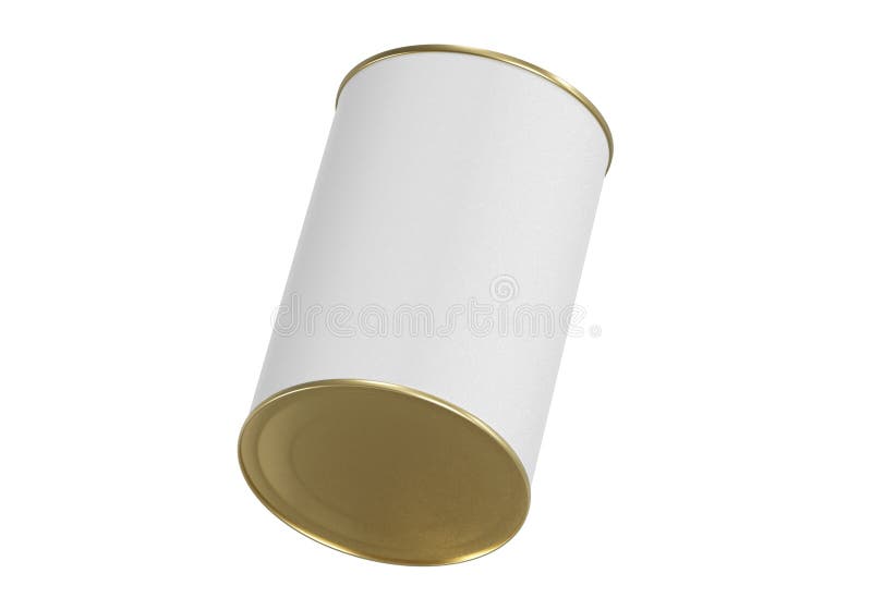 Food Can with Blank Label stock illustration. Illustration of metal ...