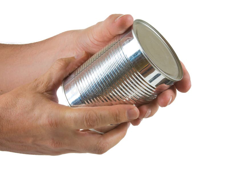 Food can in hand stock image. Image of meats, label, macro - 15556963