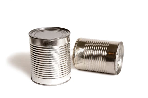 Food Cans without Labels stock photo. Image of curved - 23417470