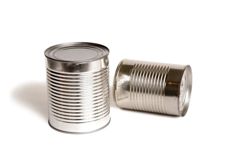 Food Cans without Labels stock photo. Image of curved - 23417470