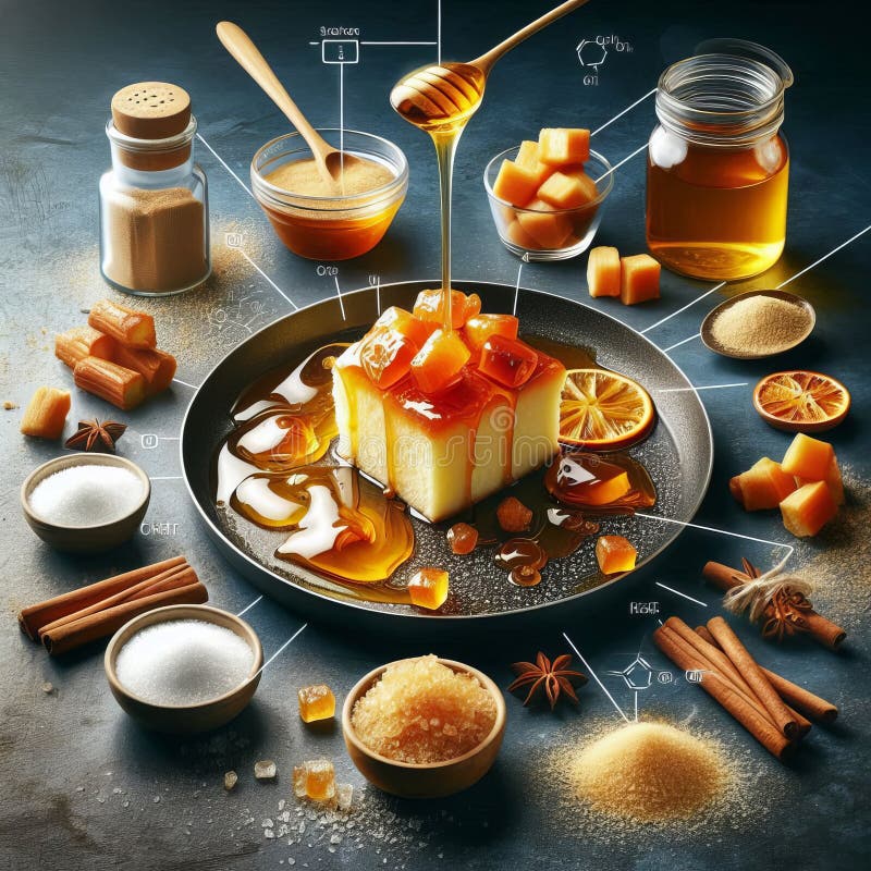 Food is Caramelizing Describes the Process of Sugars Breaking Do Stock ...