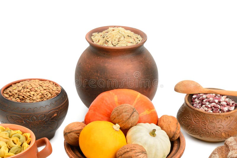 Food in a ceramic pot stock image. Image of nutrition - 61500417