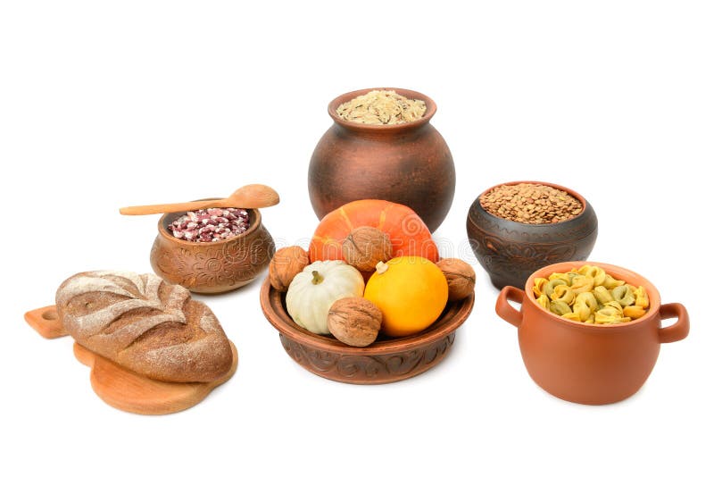 Food in a ceramic pot stock photo. Image of container - 65403942